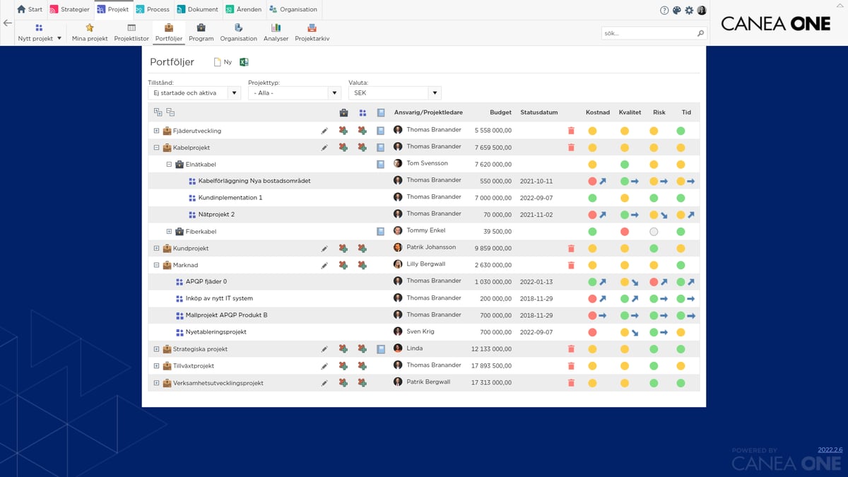 Projektverktyg - Heltäckande system för komplexa projekt